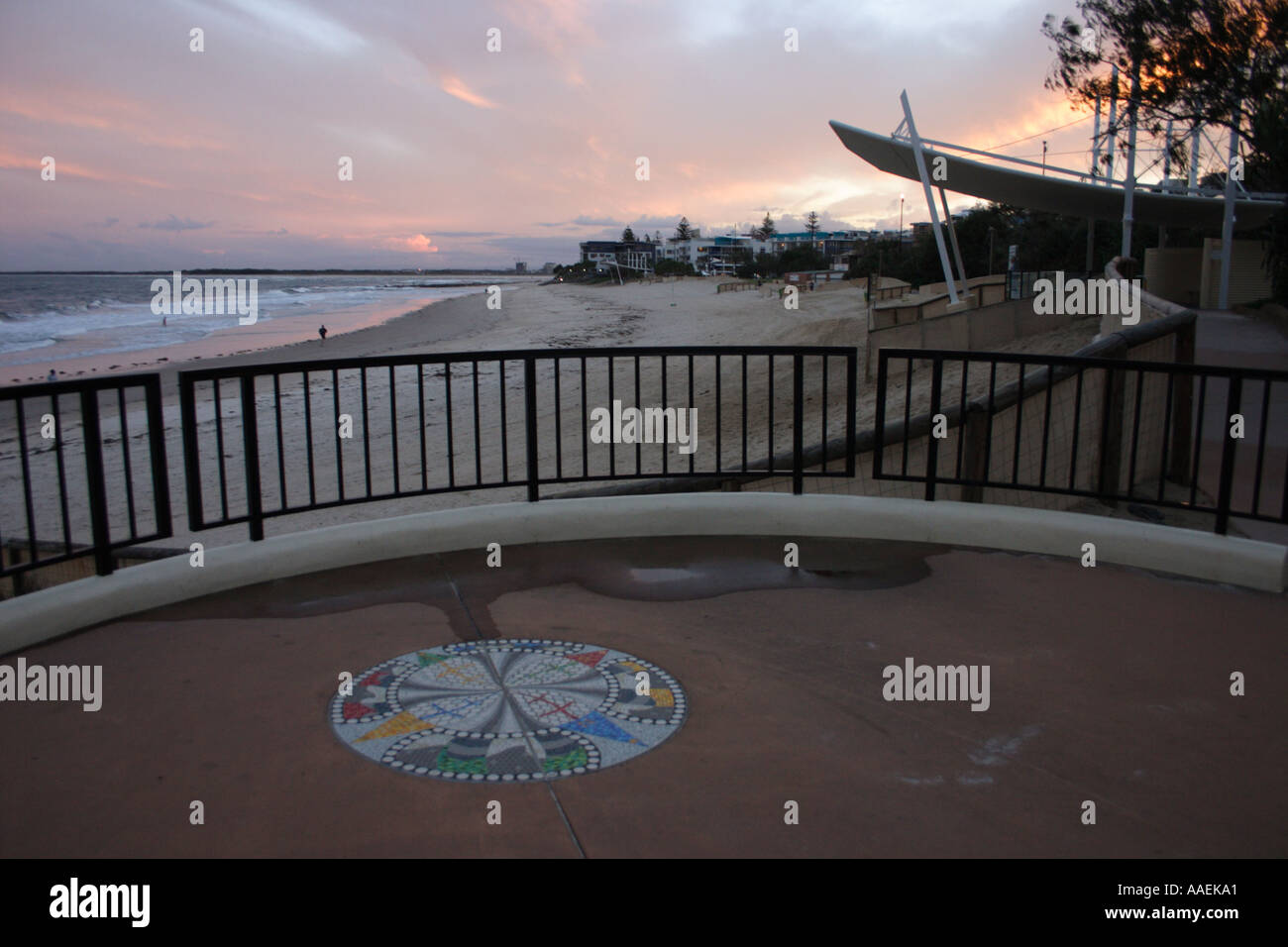 BALCONY RAILING WITH TILED INLAY FEATURE AT KINGS BEACH QUEENSLAND ...