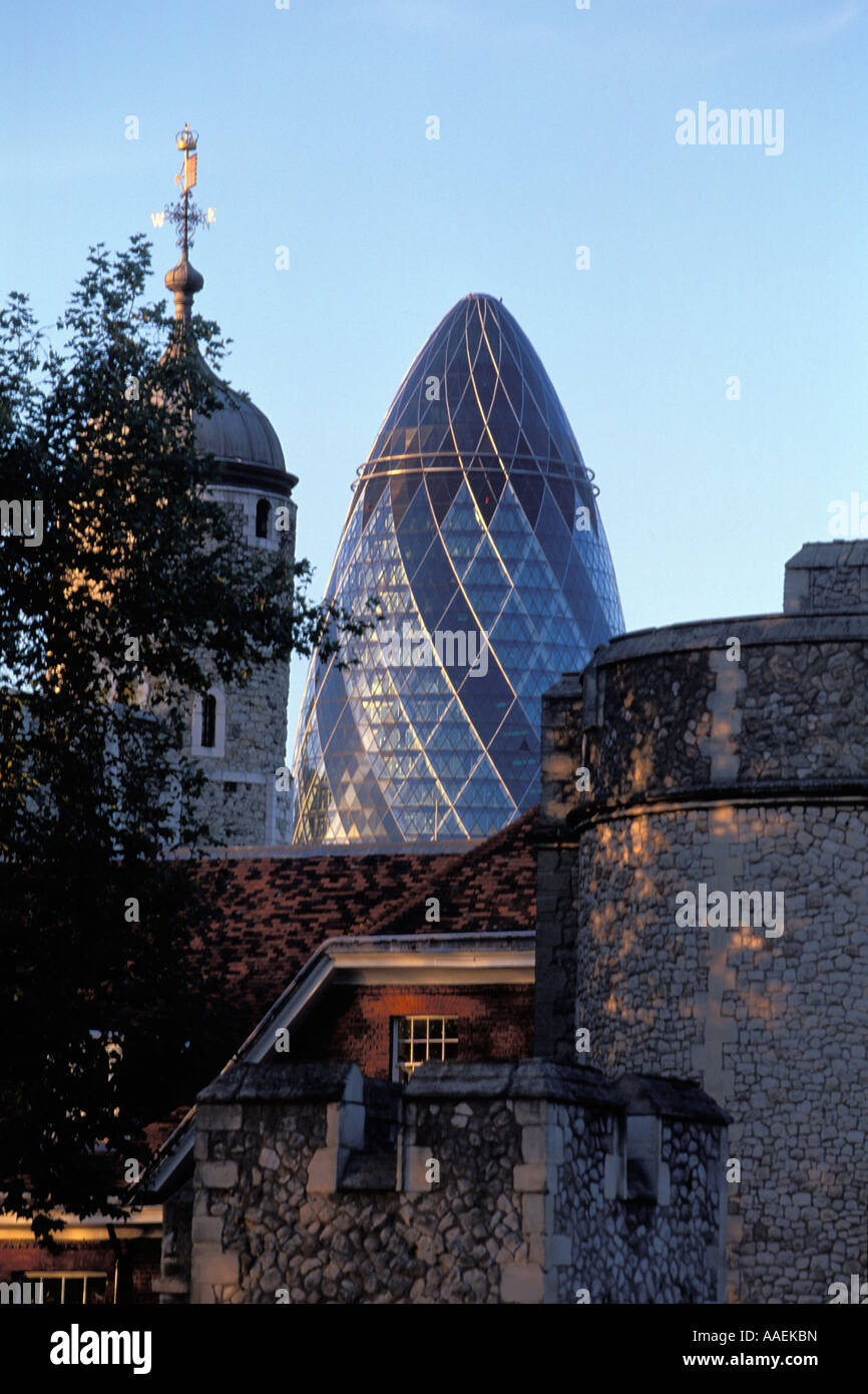 Swiss Re City of London including the Swiss Re Building Stock Photo - Alamy