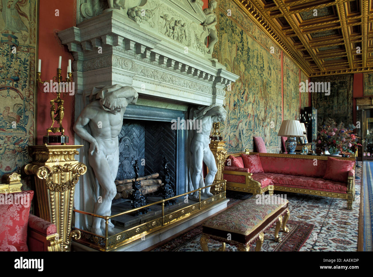 The Saloon Longleat House Wiltshire England United Kingdom Stock Photo ...