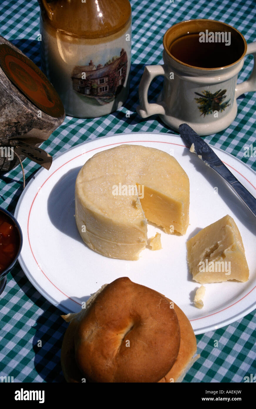 Snack with Cheddar Cheese Cheddar Gorge Somerset England United Kingdom ...
