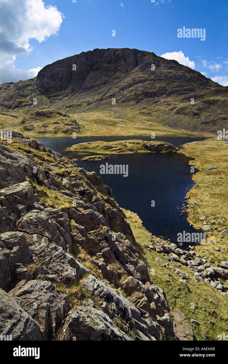 Sprinkling Tarn and Great End Lake District Stock Photo - Alamy