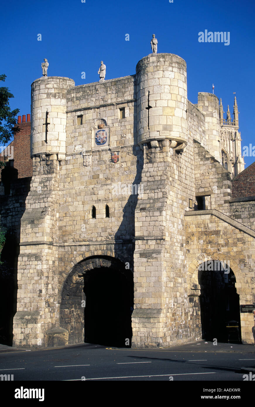East Gate City Wall York North Yorkshire England United Kingdom Stock ...