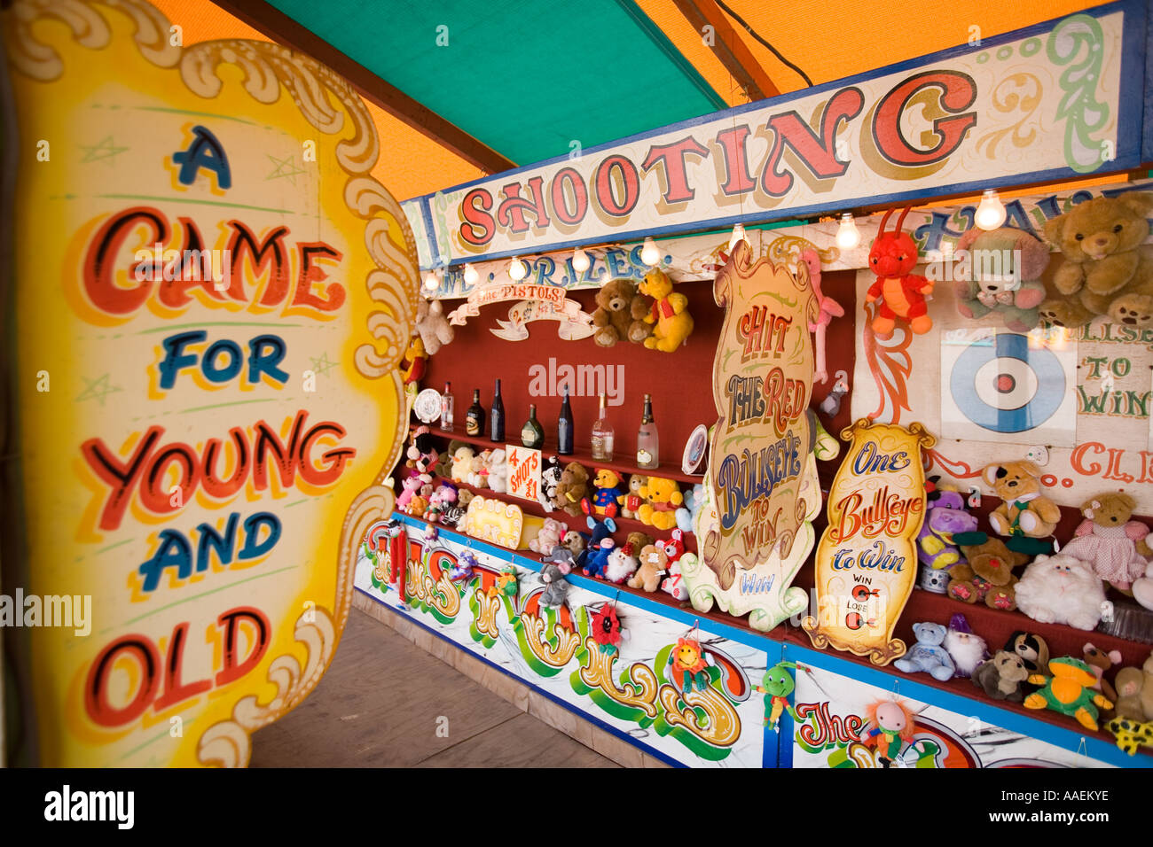 UK England West Midlands Dudley Black Country Museum funfair darts game ...