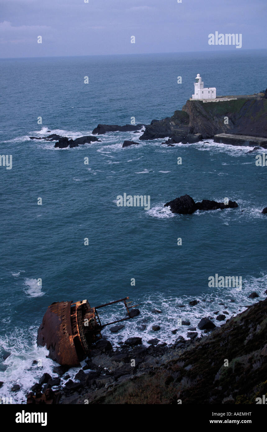 Hartland point lighthouse, north devon hi-res stock photography and ...