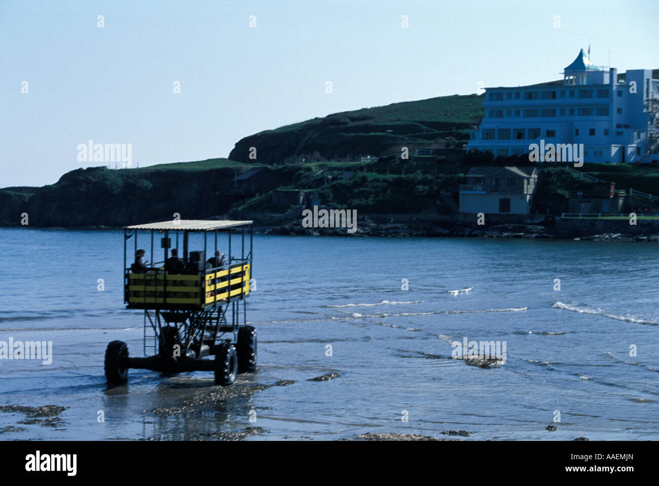 Sea Tractor Burgh Island Devon England United Kingdom Stock Photo - Alamy