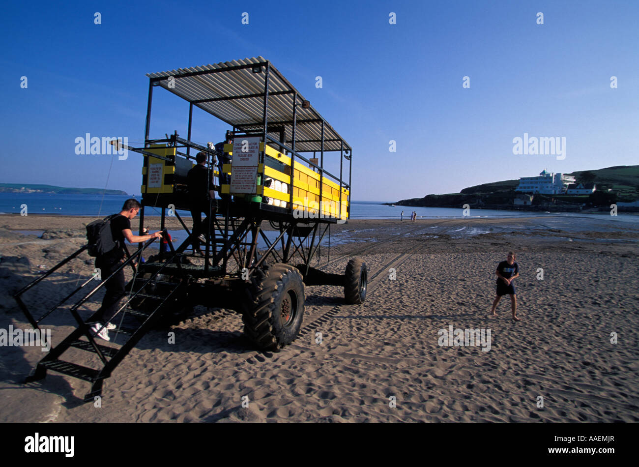 Sea Tractor Burgh Island Devon England United Kingdom Stock Photo - Alamy