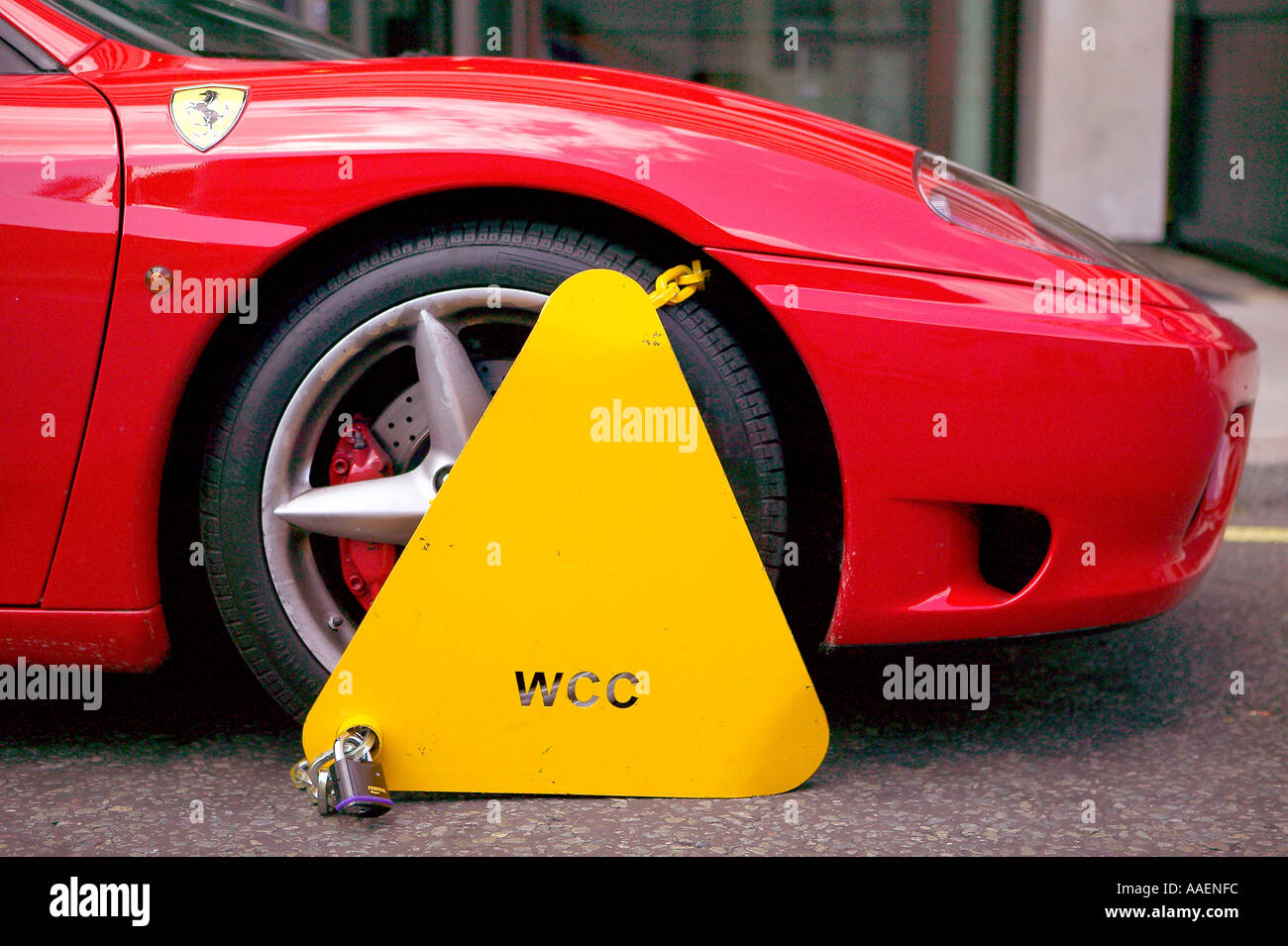 Ferrari wheel clamp hi-res stock photography and images - Alamy