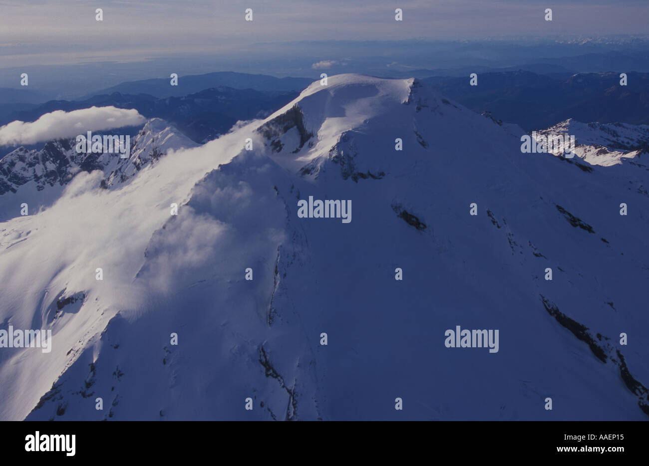 Aerial of Mt. Baker, Northern Cascade Range, Washington Stock Photo - Alamy