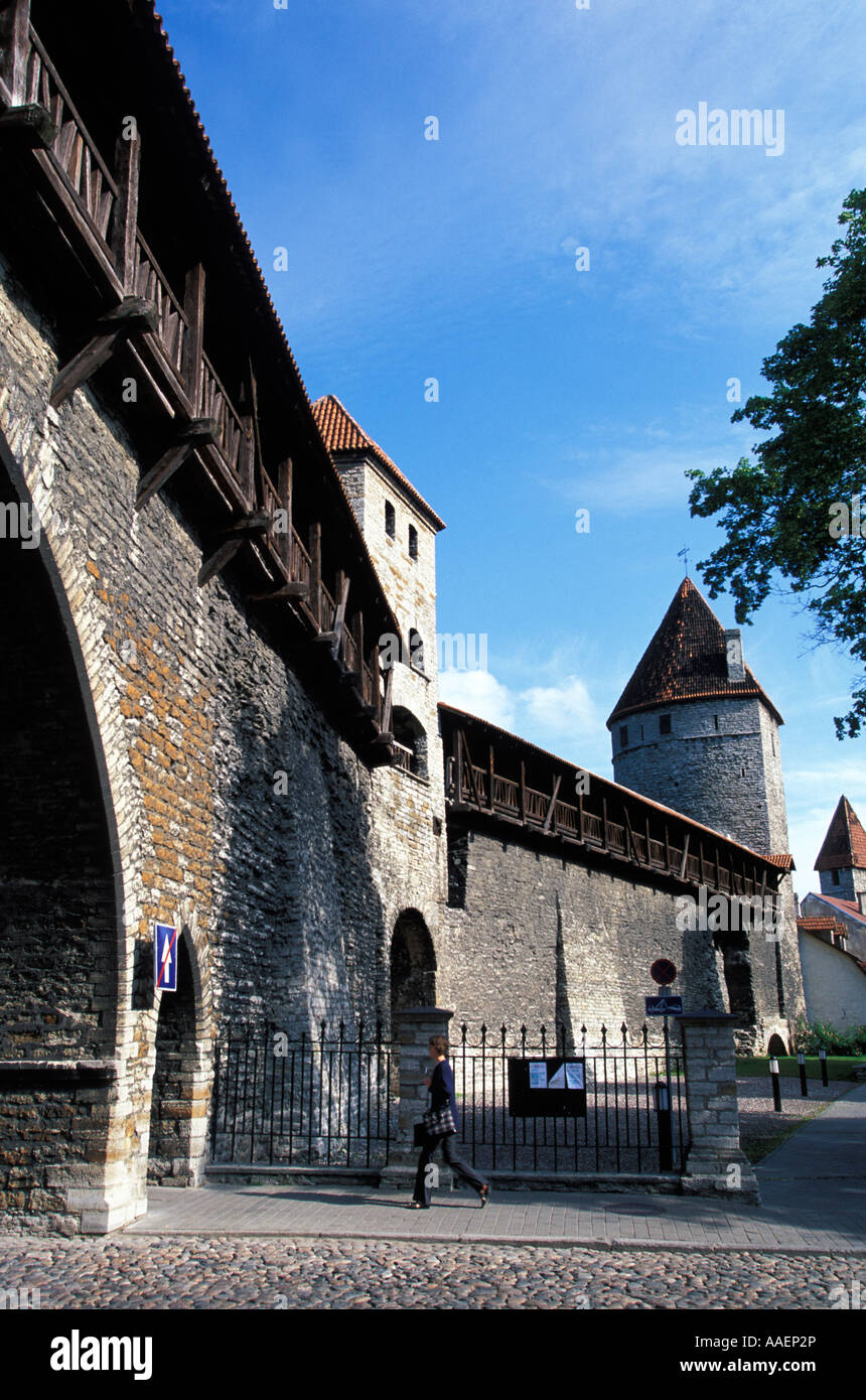 The medieval city walls gate and tower Tallinn Estonia Stock Photo - Alamy