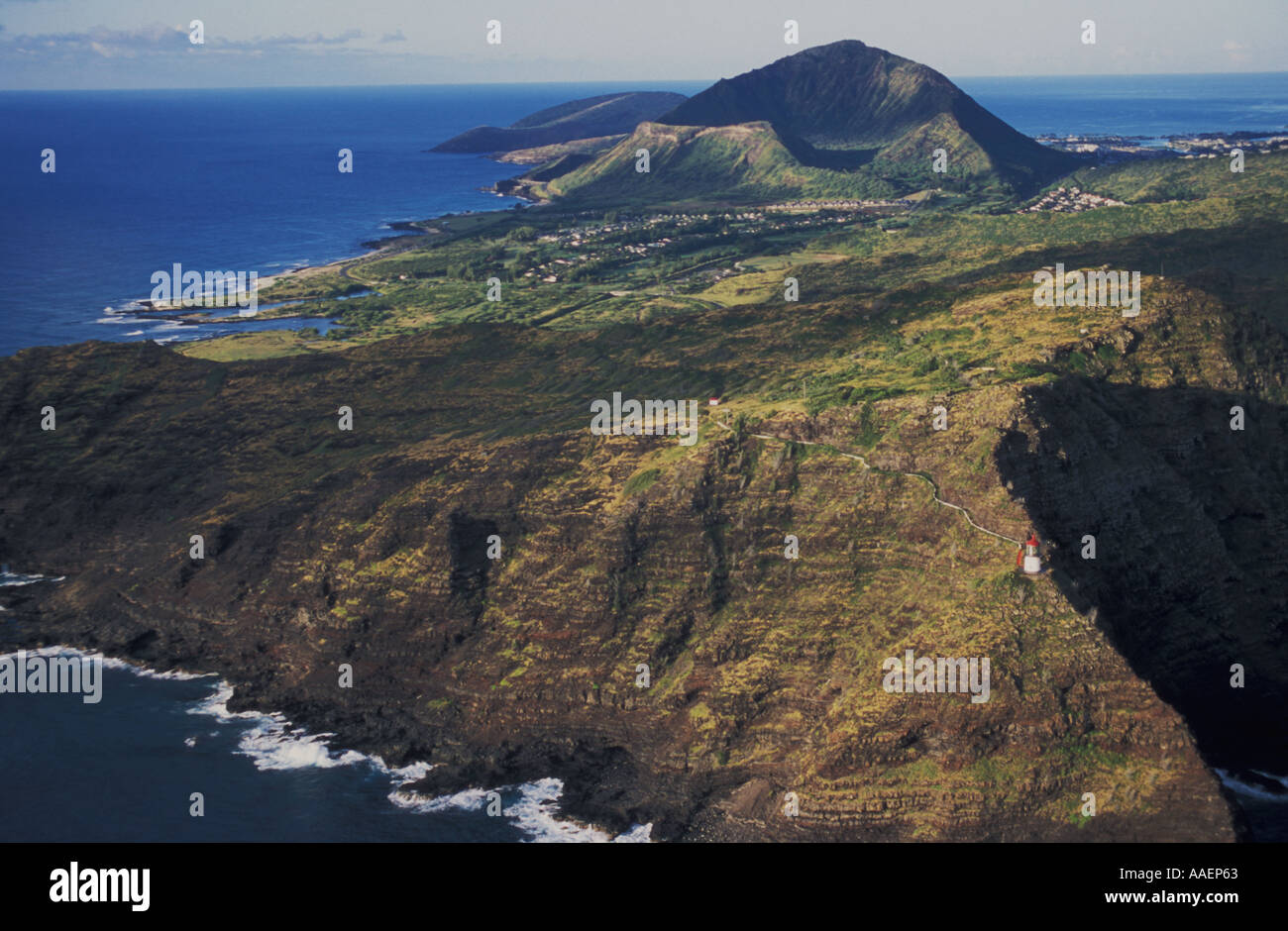 Makapu u Point Koko Crater in background Oahu Hawaii Stock Photo - Alamy