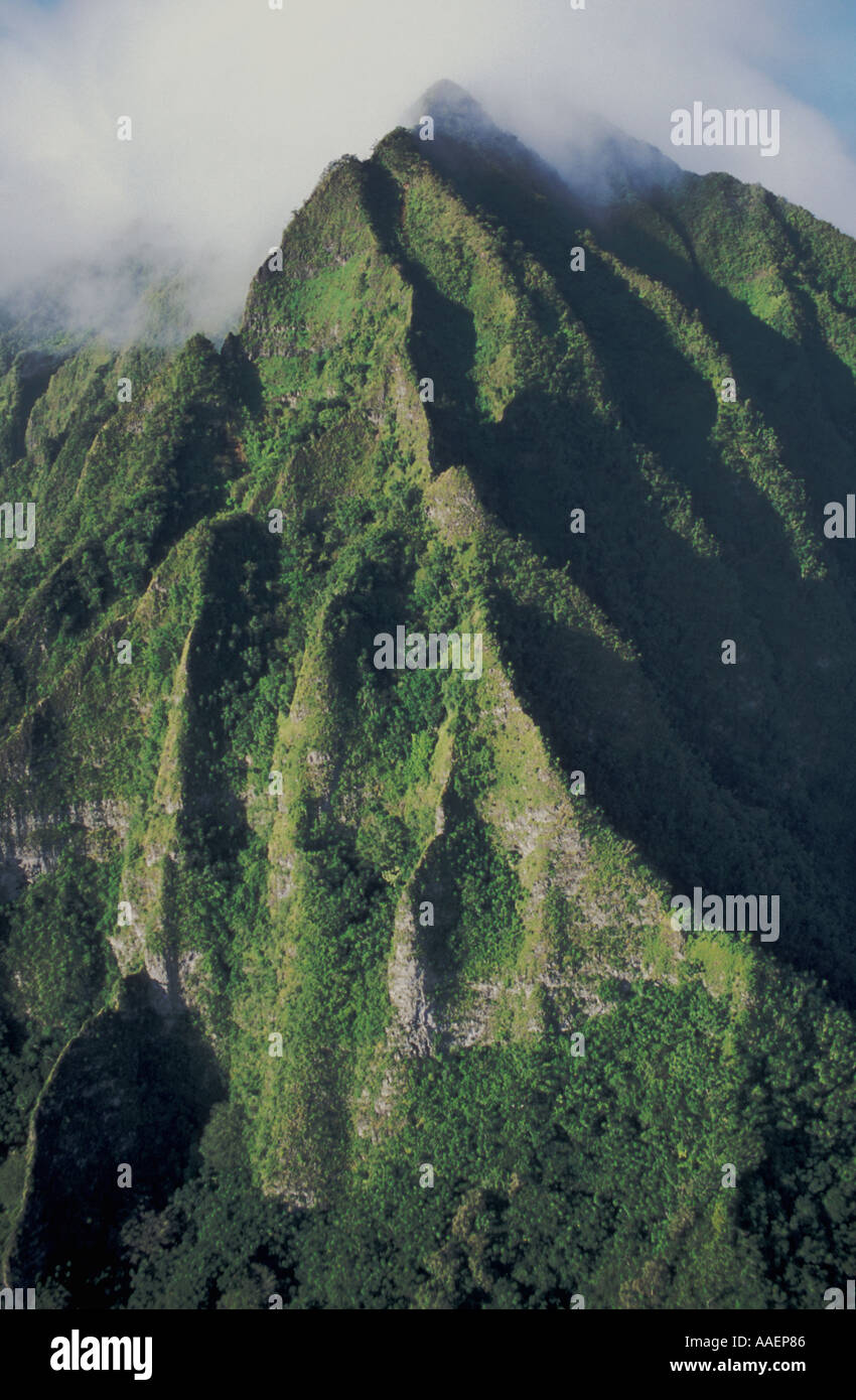 Aerial of Koolau Mountains, Oahu, Hawaii Stock Photo - Alamy