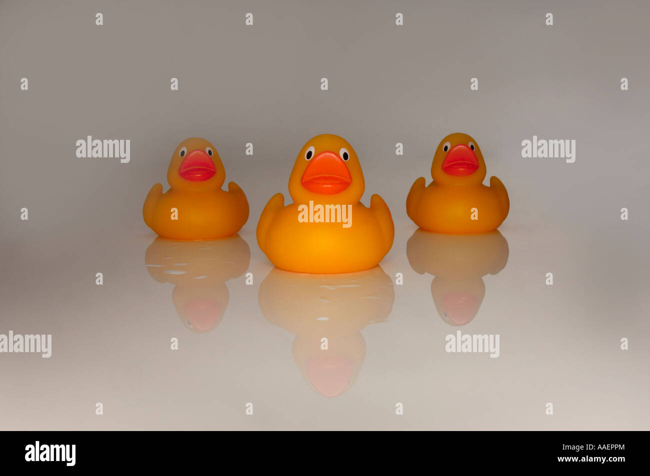 Three rubber ducks Stock Photo - Alamy