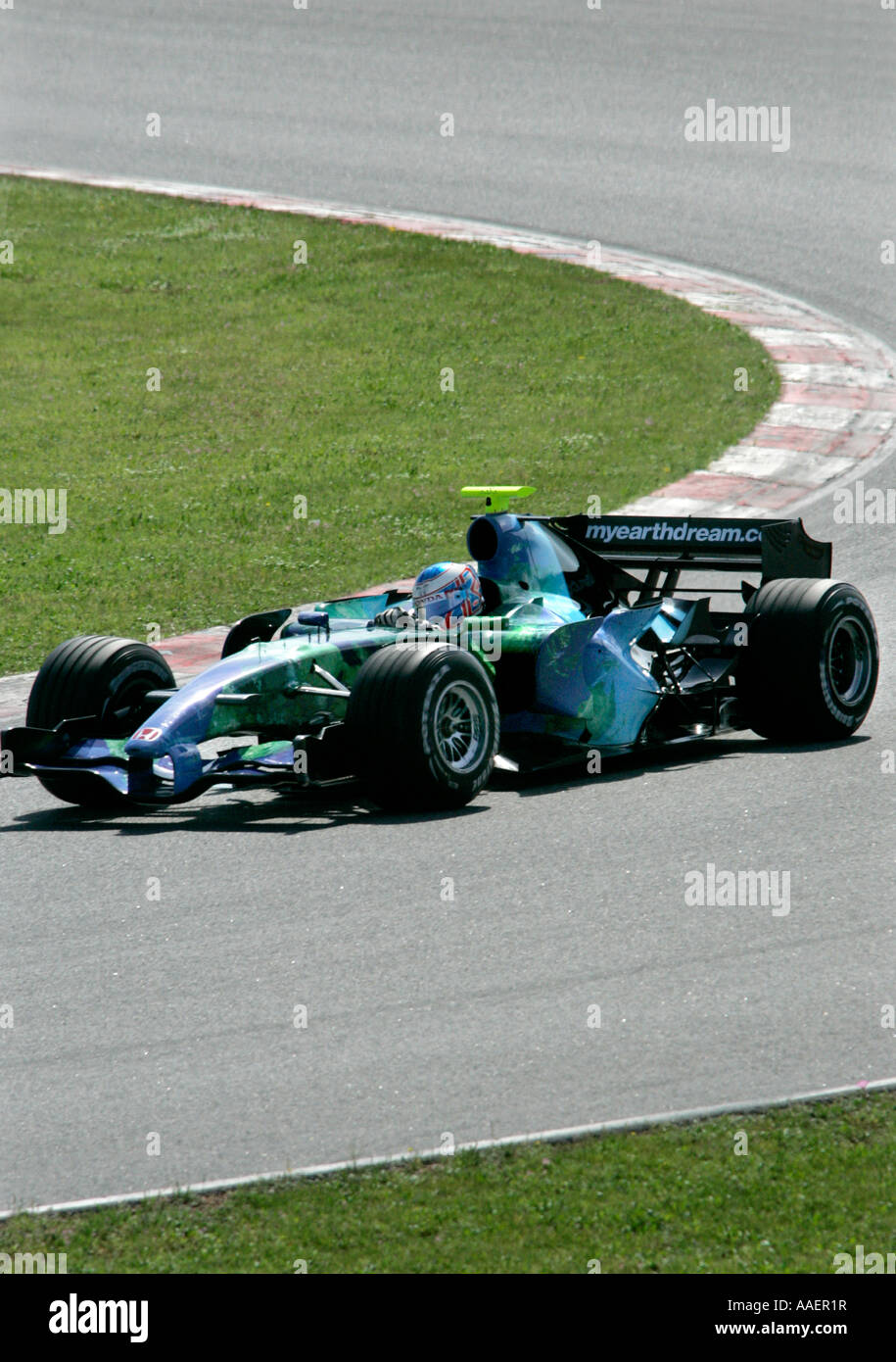 British Formula One motor racing driver Jenson Button in Honda Racing ...