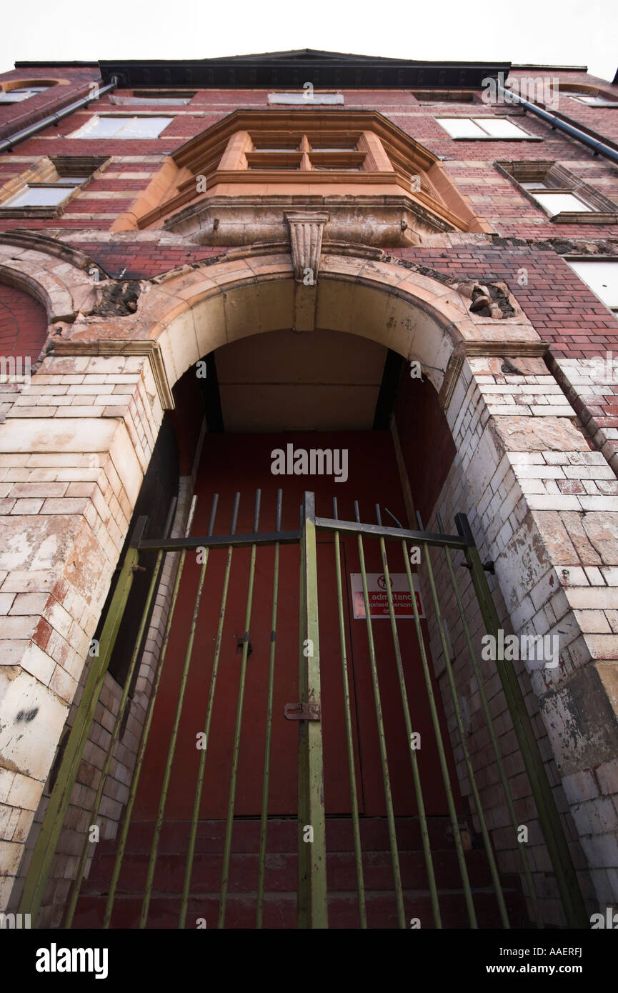 Locked gates, Jactin House, Murray Street, Ancoats, Manchester, UK ...