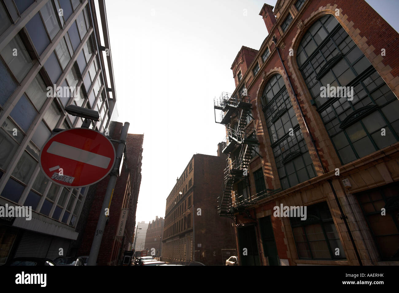 Rear view of Hatters Hostel fire escape, taken from junction of Hilton ...