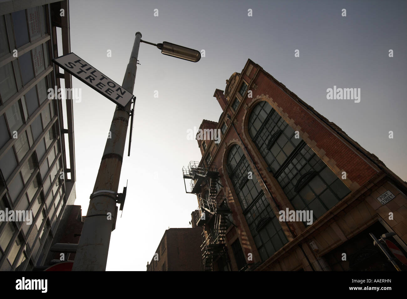 Rear view of Hatters Hostel fire escape, taken from junction of Hilton ...