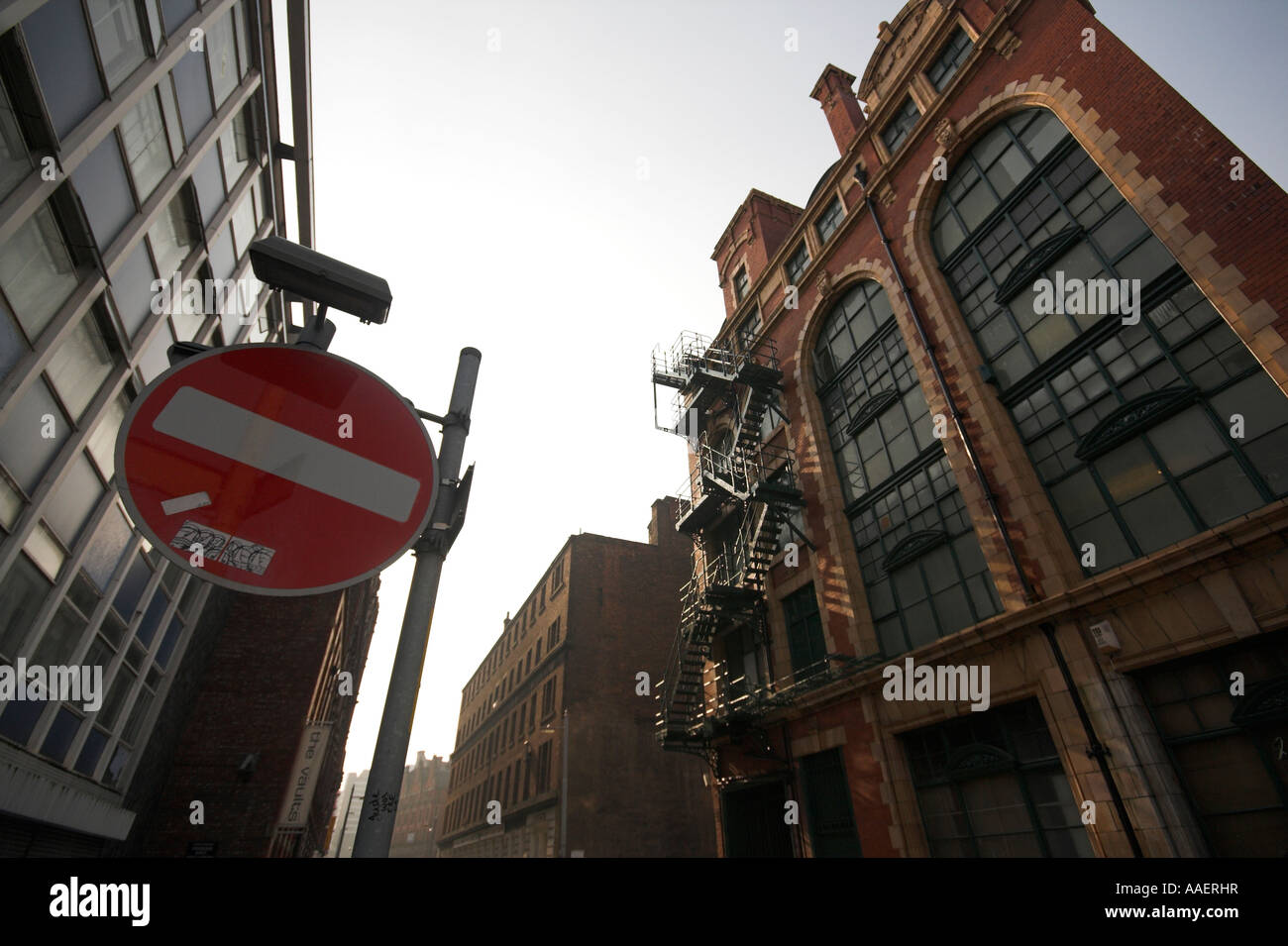 Rear view of Hatters Hostel fire escape, taken from junction of Hilton ...