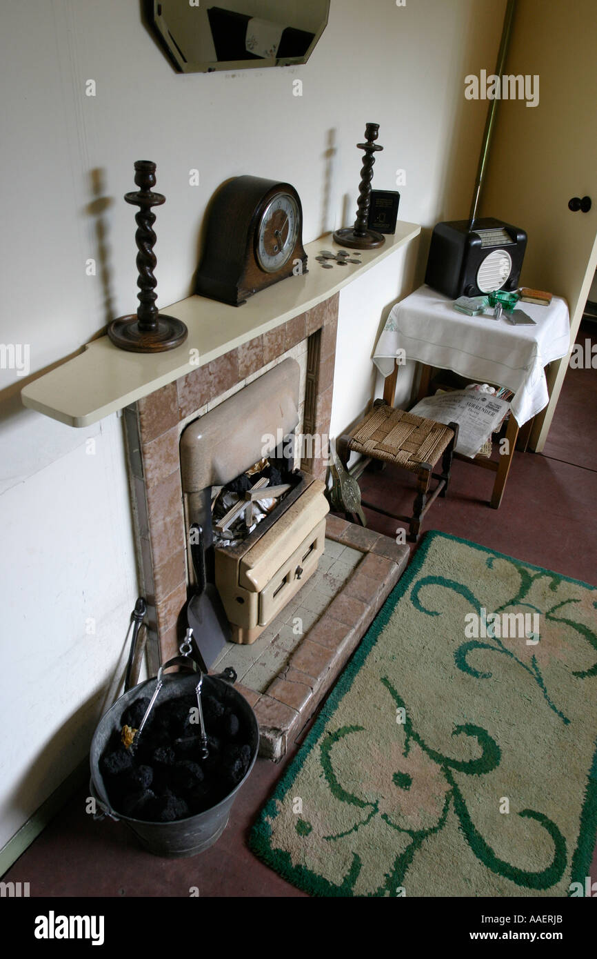 World War 2 prefabricated house Arcon Mark V design at the Avoncroft Museum near Bromsgrove ...