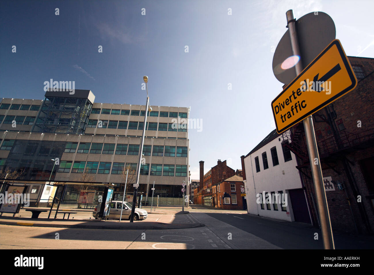 Lever Street bus station, Northern Quarter, Manchester, UK Stock Photo ...