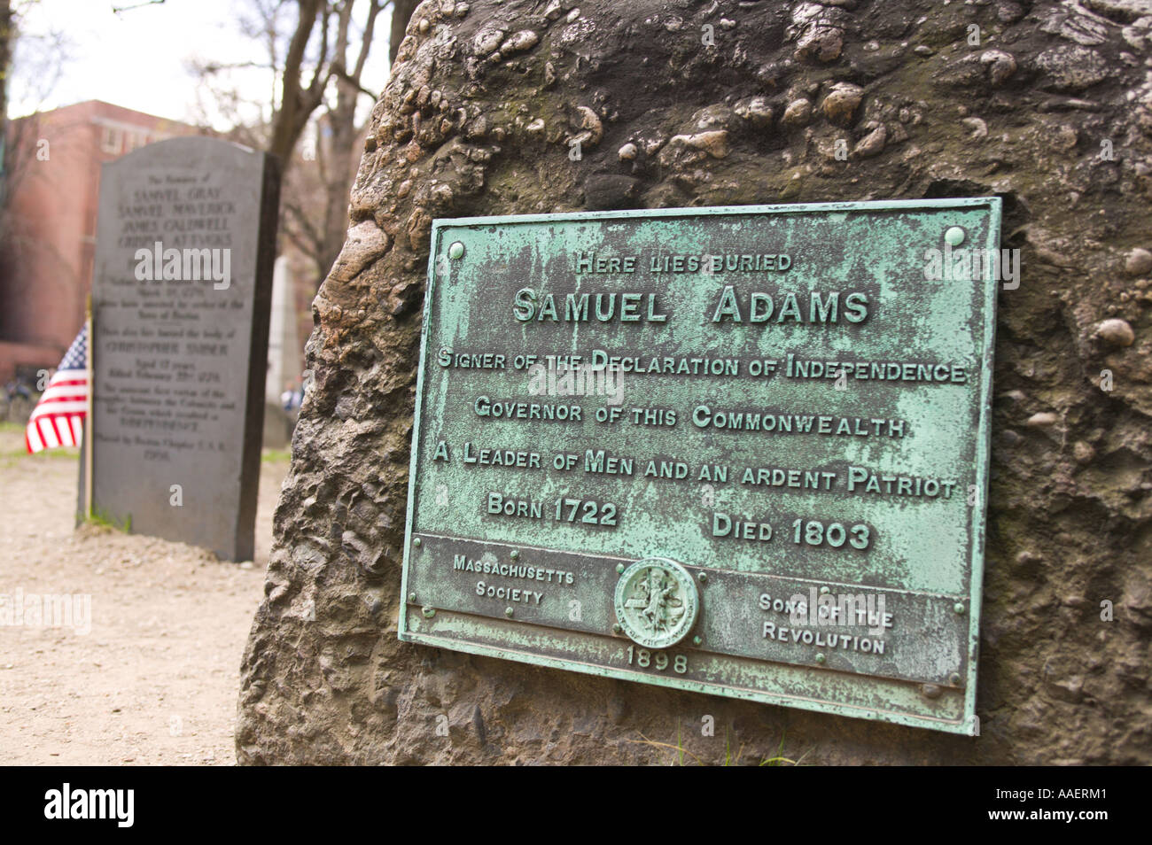 Grave of Samuel Adams Patriot Granary Burial Ground 1660 Boston ...