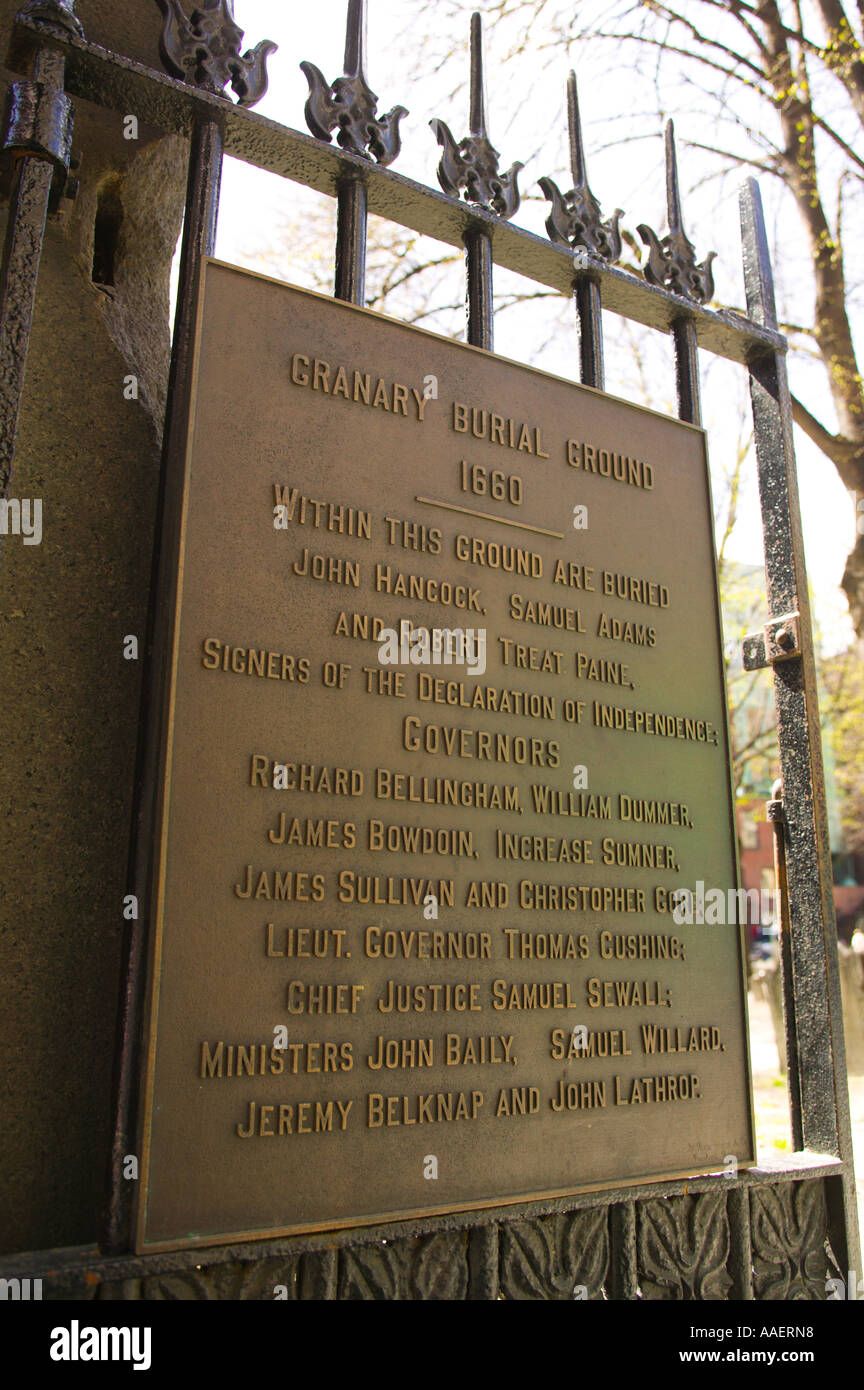 Granary burial ground 1660 hi-res stock photography and images - Alamy