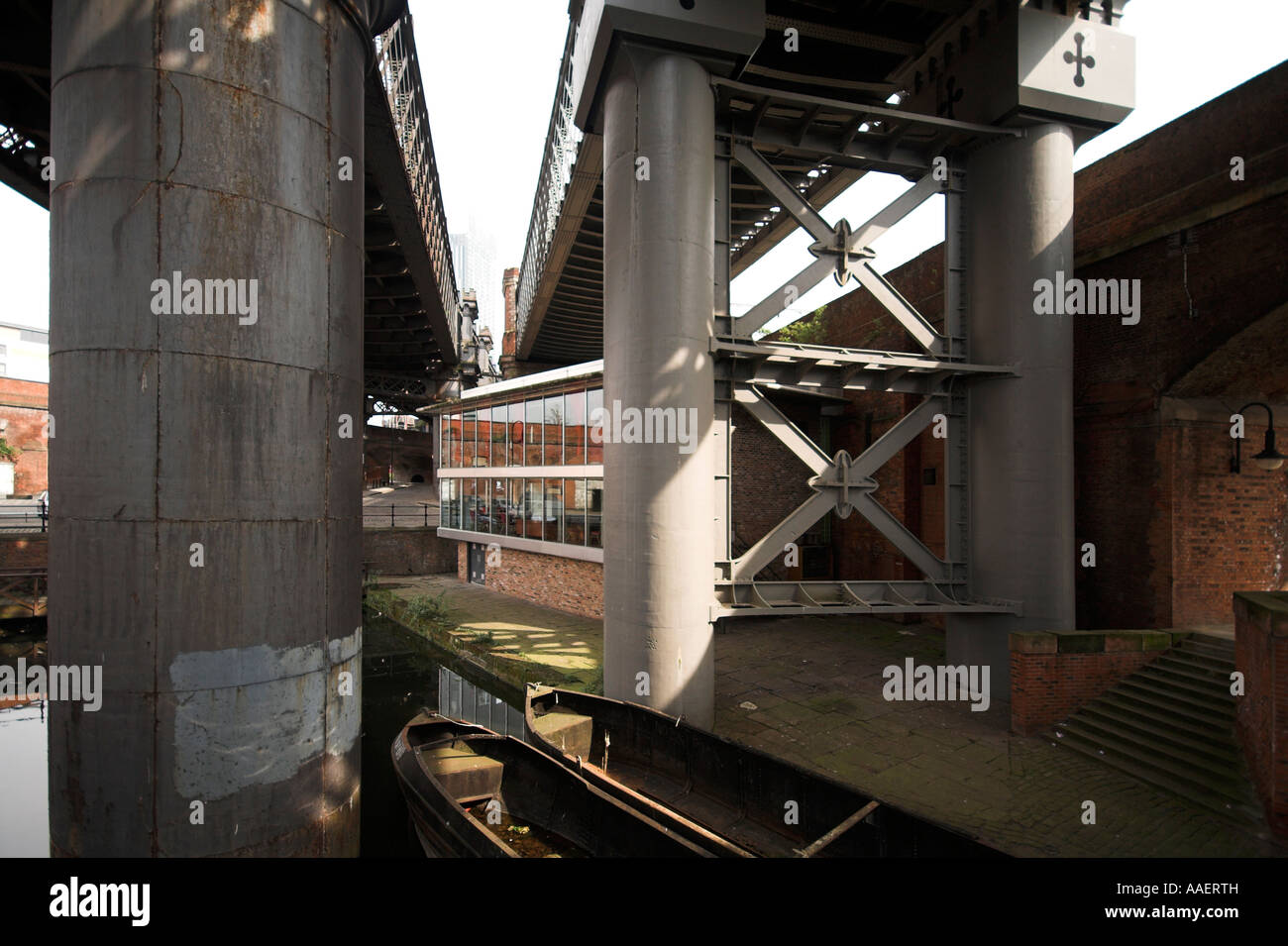 Victorian railway bridge, Castlefield, Manchester, UK Stock Photo - Alamy