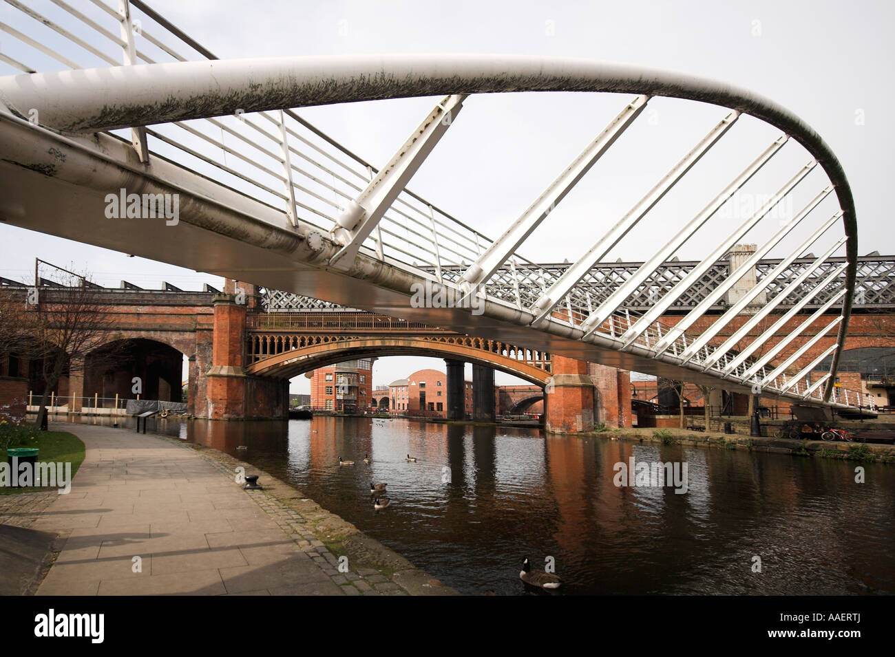 Merchants Bridge, Bridgewater Canal, Castlefield, Manchester, UK Stock ...
