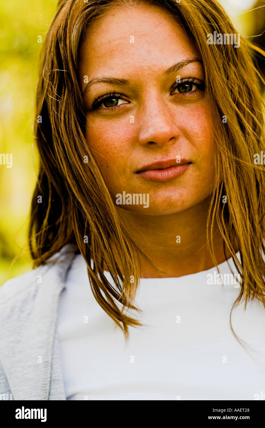 Teenager slim woman in face hi-res stock photography and images - Alamy