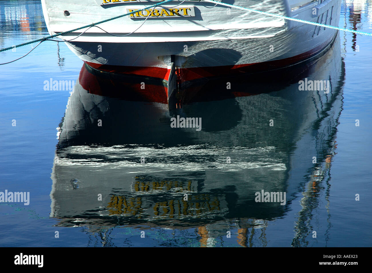 yacht reflection Stock Photo - Alamy