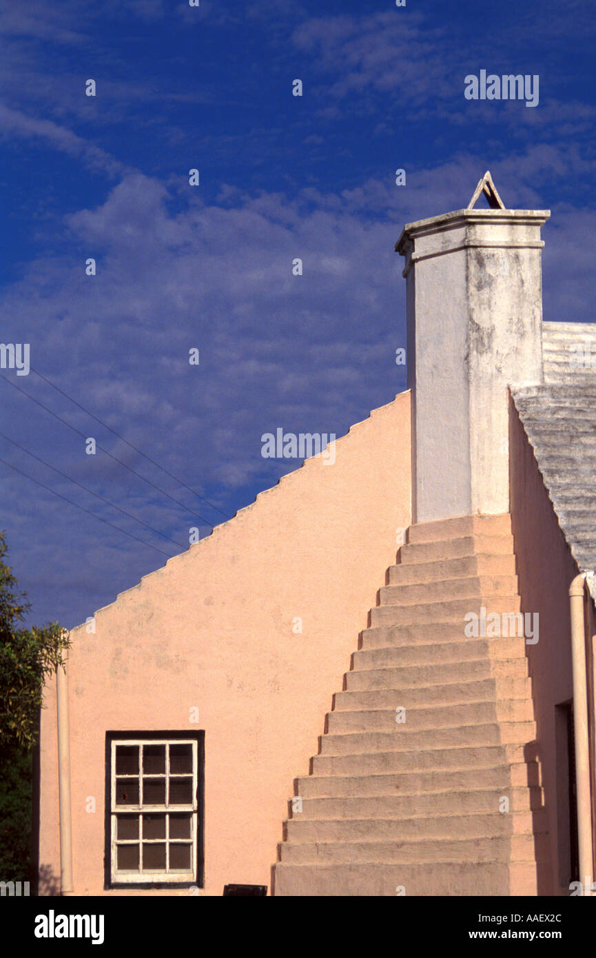 Bermuda Pink Building traditional bermudan architecture white roof ...