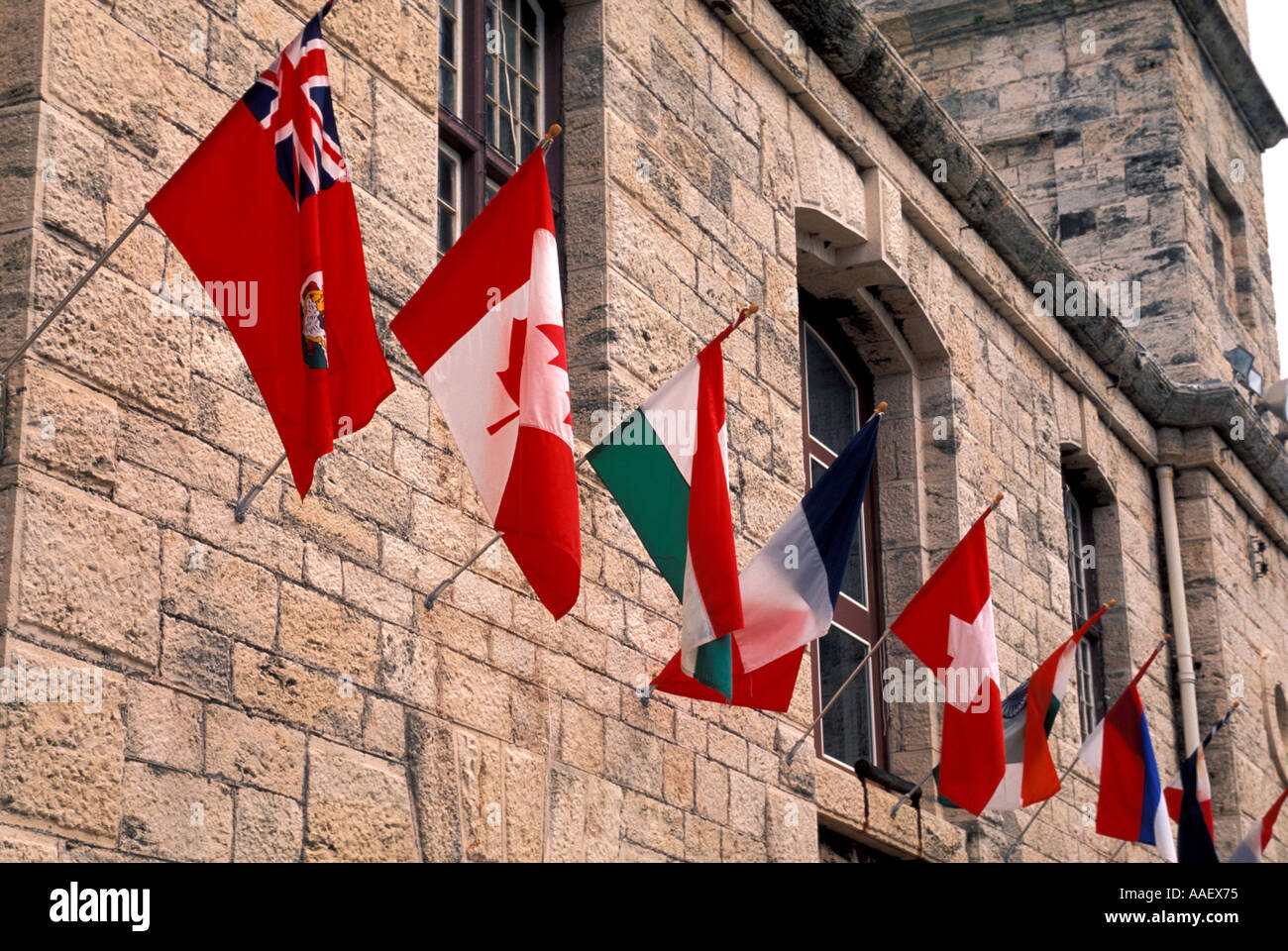 Bermuda Flags at the Dockyard Stock Photo - Alamy