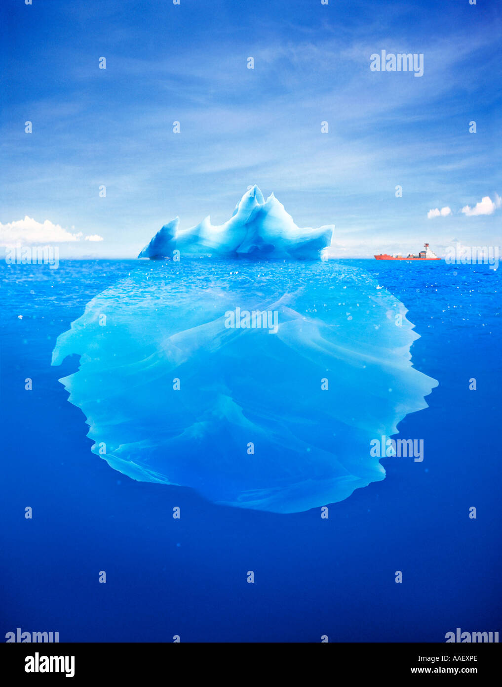 hidden danger, tip of iceberg Stock Photo - Alamy