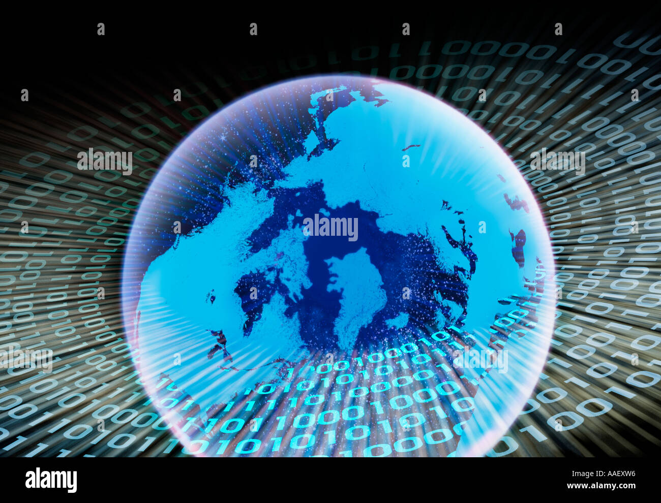 Globe view from north pole hi-res stock photography and images - Alamy