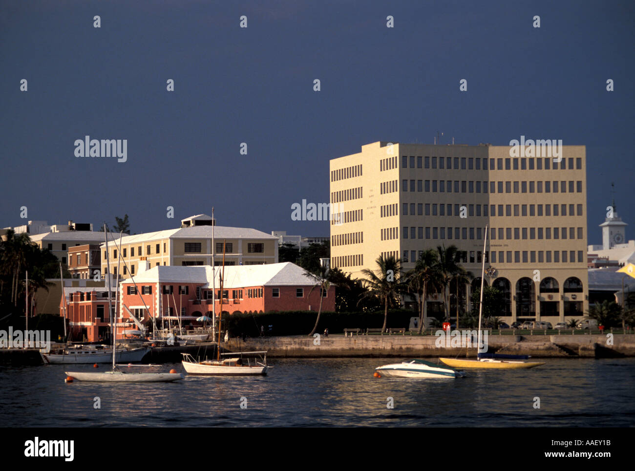 Bermuda Hamilton Harbour waterfront Stock Photo - Alamy
