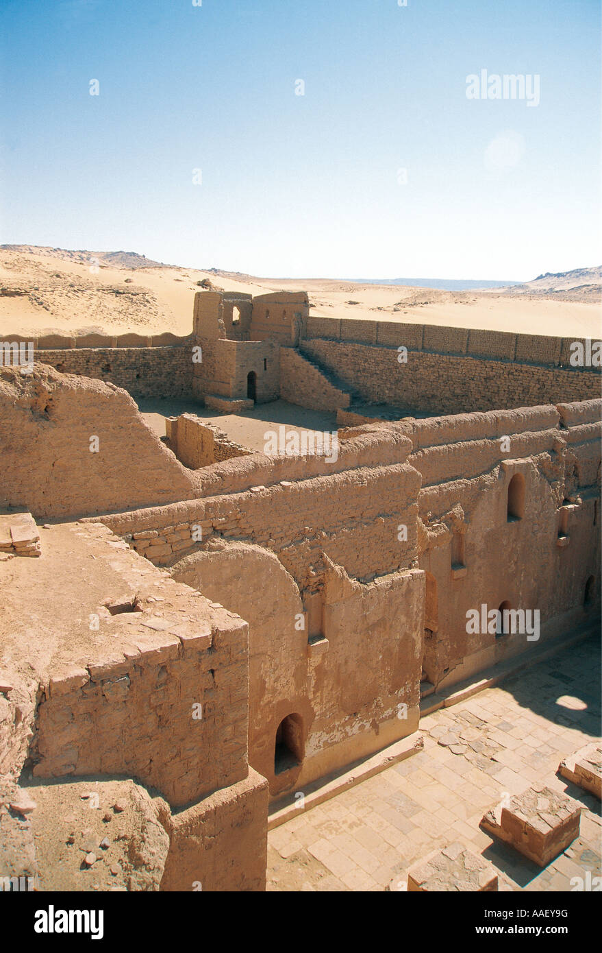Inside the walls of 7th Century Saint Simeon Monastery Western Desert ...