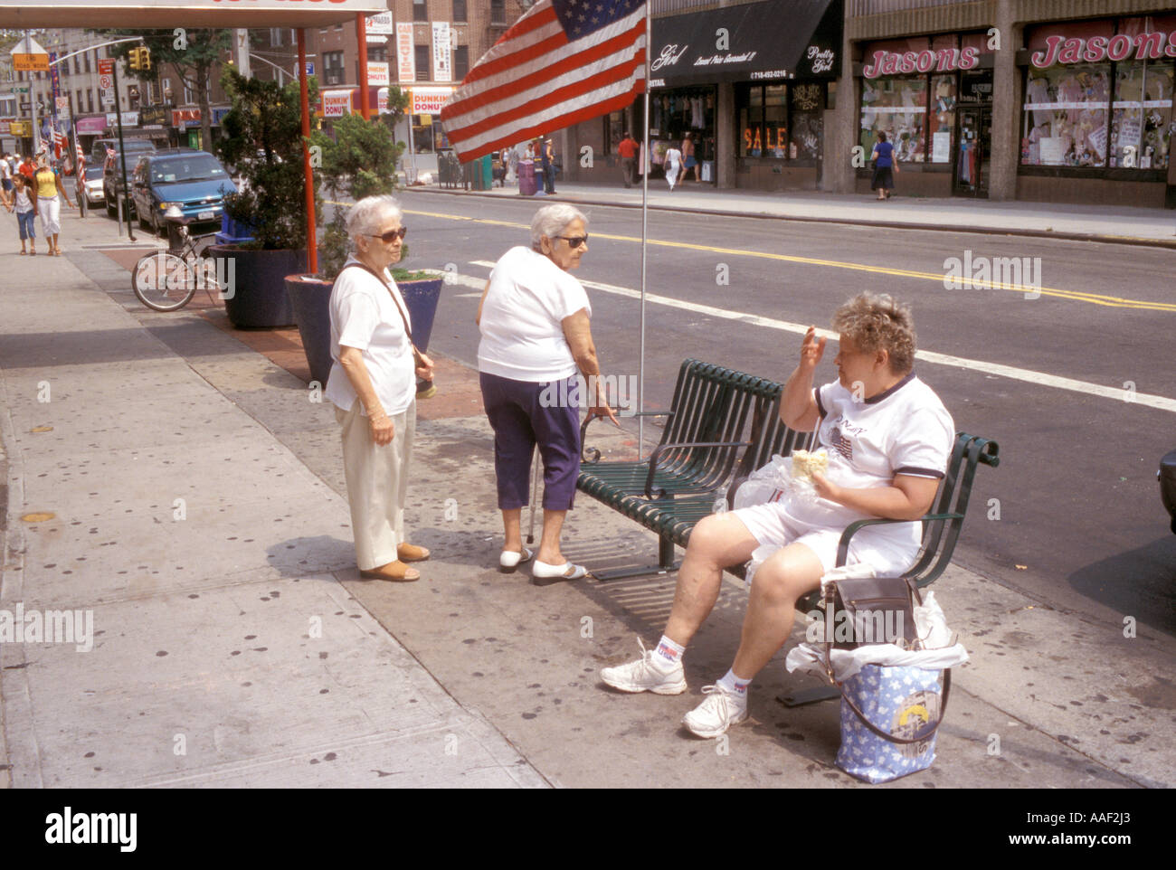 Sidewalk Scene, Brooklyn Stock Photo - Alamy