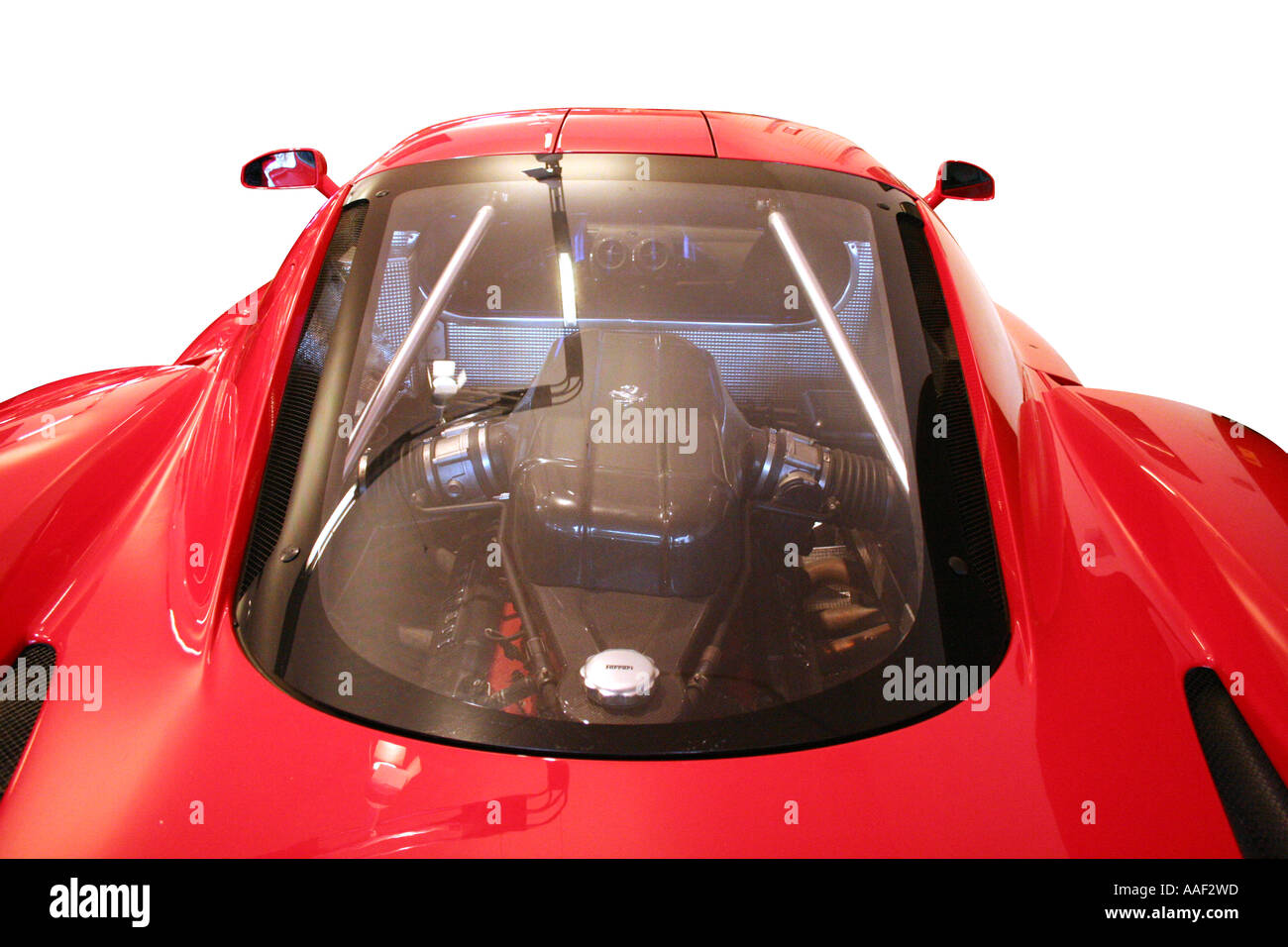 Red Ferrari detail Stock Photo - Alamy