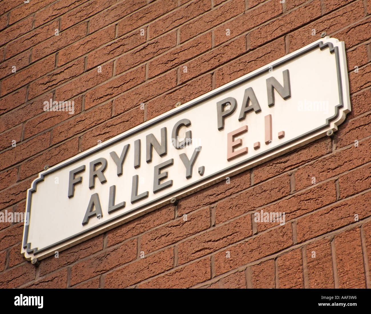Frying Pan Alley street Sign, E1, London, England, United Kingdom Stock ...