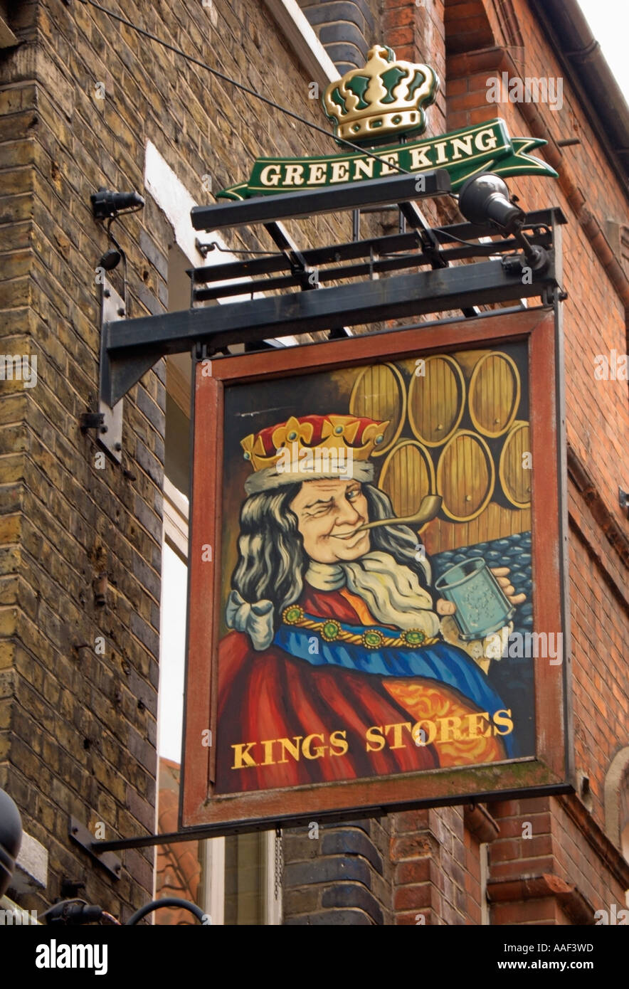 The Kings Stores Pub Sign The City London United Kingdom Stock Photo ...