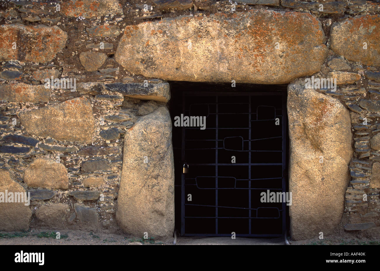 Entrance to the ruins of Wilkawain Recuay culture Huaraz Peru Stock ...