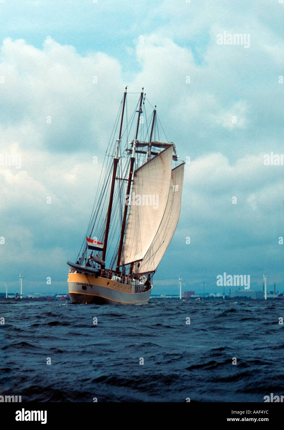 Tall ship, Three masted schooner Stock Photo - Alamy
