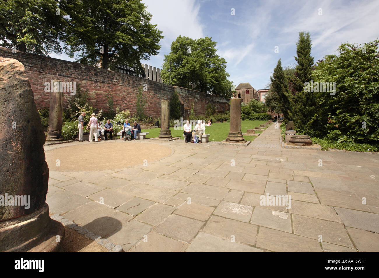 Roman Gardens, Chester Stock Photo - Alamy