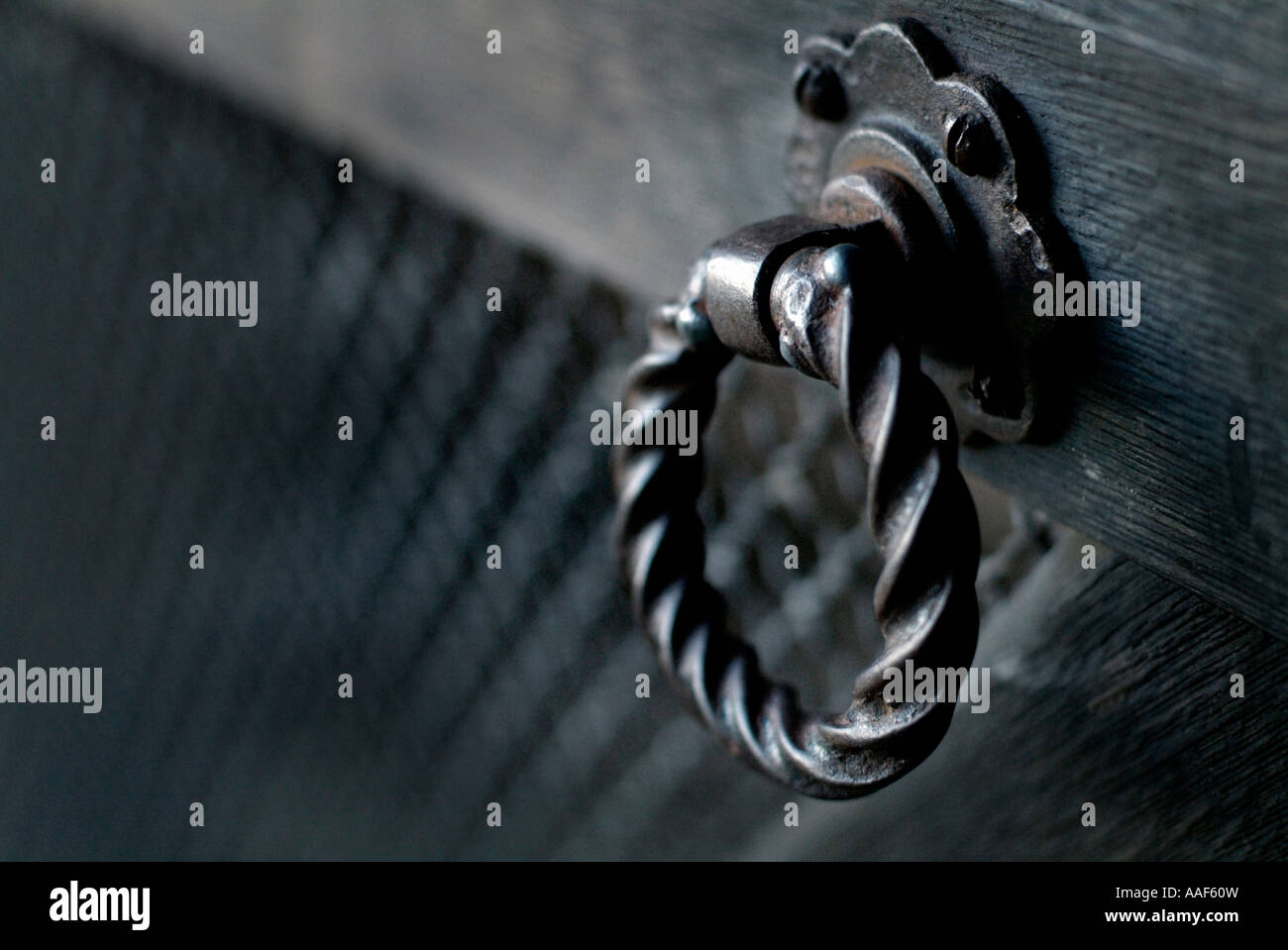 iron door handle Stock Photo - Alamy