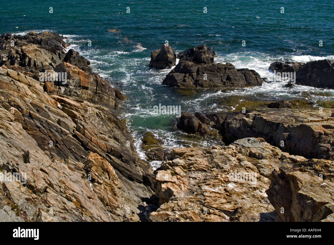 Rocks at Marginal Way Ogunquit Maine USA Stock Photo - Alamy