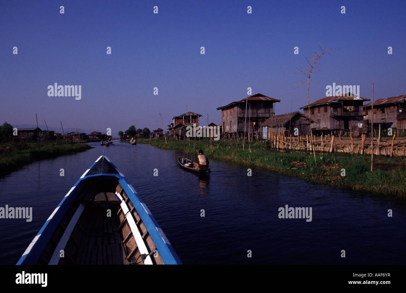 Boat on Inle Lake Myanmar Stock Photo - Alamy