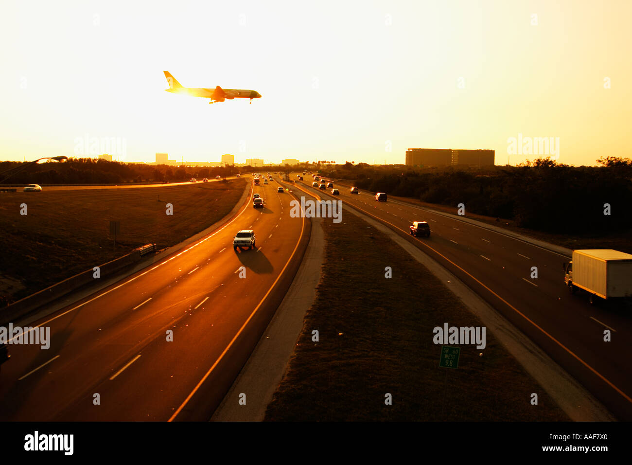 Car driving along Freeway Stock Photo - Alamy