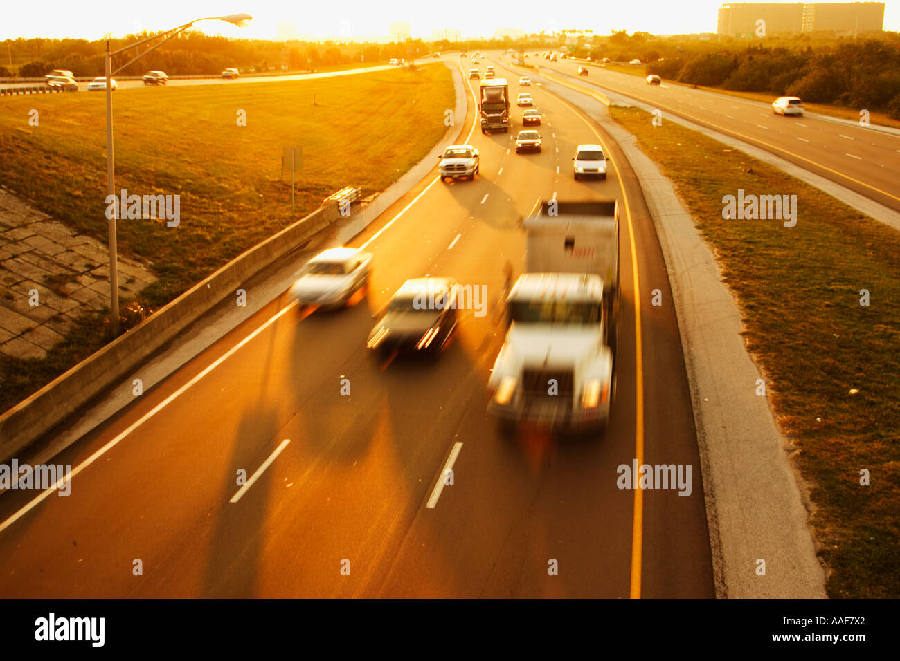 Car driving along Freeway Stock Photo - Alamy