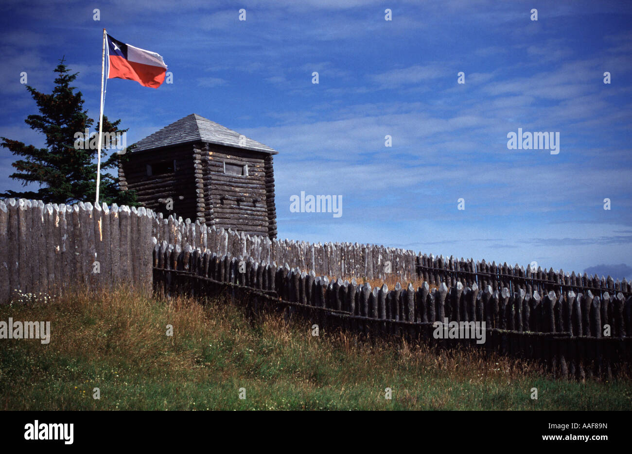 Fuerte Bulnes Patagonia Chile Stock Photo - Alamy