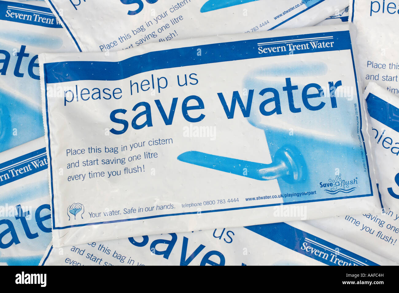 Water hippo saveaflush bags provided free by Severn Trent Water to ...