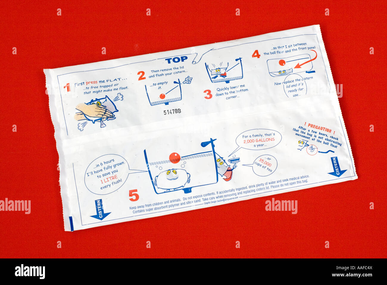 Instructions for using water hippo saveaflush bags provided free by ...